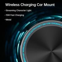 China Wireless Charging Station For Cars With Magnetic Suction And Running Character Light Strong Magnetism And Logo Carving Capability for sale