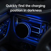 China Original Design Magnetic Car Phone Holder With Ambient Light And Strong Magnetic Attraction For Automotive for sale