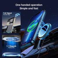 China Original Design Magnetic Car Phone Holder With Ambient Light And Strong Magnetic Attraction For Automotive for sale