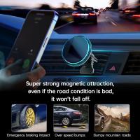 China Original Design Magnetic Car Phone Holder With Ambient Light And Strong Magnetic Attraction For Automotive for sale