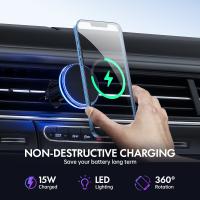 China Get Rid Of Compatibility Issues Iphone Car Charger Magnetic Wireless Charging For Crystal Ambient Light Design for sale