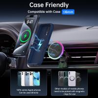 China Silent Cooling Fan 15W Fast Charging Car Wireless Charger with Super Strong Magnetic Suction and Customized Shell Color for sale
