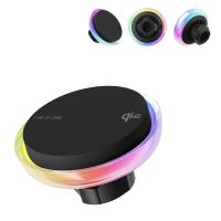 China Crystal Texture Car Wireless Charger With Frosted Lens And Blower Design For Unique Design And Strong Magnetic Suction for sale