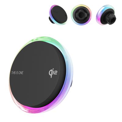 China 15W Fast Charging Magnetic Car Mount With Silent Cooling Fan And Starry Sky Light For Automotive for sale