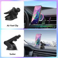 China 15W Fast Charging Magnetic Car Mount With Silent Cooling Fan And Starry Sky Light For Automotive for sale