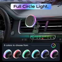 China 15W Fast Charging Magnetic Car Mount With Silent Cooling Fan And Starry Sky Light For Automotive for sale