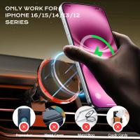 China Enhanced Magnetic Suction Car Wireless Charging Station With 12 N52 Magnets For Secure Placement for sale