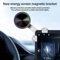 China Innovative Metal Magnetic Wireless Charger Car Phone Holder For Automotive With Wireless Charging Station And Ambient Ligh for sale