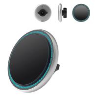 China Stylish And Durable Metal Magnetic Car Phone Holder Wireless Charger With Running Light For Iphone for sale