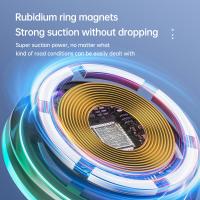 China Crystal Ambient Light Magnetic Car Phone Holder With Strong Magnetic Attraction And One Hand Operation for sale