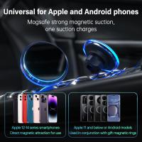 China Original And Unique Iphone Car Charger With Magnetic Wireless Charging And Crystal Ambient Light Design for sale