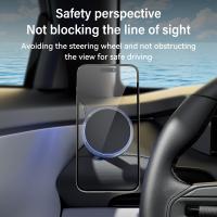 China Stable Artistic Magsafe Car Mount Crystal Ambient Light Design Wireless Charging Horizontal Vertical for sale