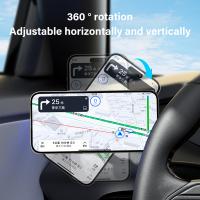 China Stable Artistic Magsafe Car Mount Crystal Ambient Light Design Wireless Charging Horizontal Vertical for sale