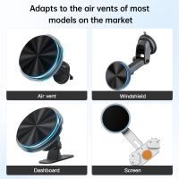 China Original Design Magnetic Car Phone Holder With Ambient Light And Customizable RGB Lights For A Unique Look for sale