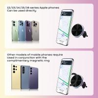 China Stable And Versatile Iphone Car Charger With Magnetic Wireless Charging And RGB Light Customization for sale