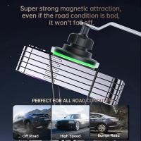 China Fast Wireless Charging Magsafe Car Mount Magnetic Stable Crystal Ambient Light Design Horizontal Vertical for sale