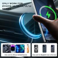 China Crystal Ambient Light Magnetic Car Wireless Charging Station With Step Design For Perfect Compatibility With 13pro Camera for sale