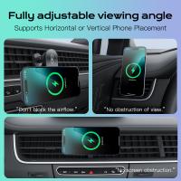 China 16 Magnets Strong Magnetic Suction Iphone Wireless Charger Ultra-Thin Fan Cooling Car Phone Holder for sale