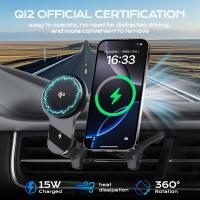 China 16 Magnets Strong Magnetic Suction Iphone Wireless Charger Ultra-Thin Fan Cooling Car Phone Holder for sale