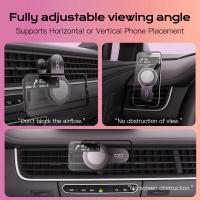 China Ultra-Thin Fan Cooling 15w Wireless Charger Car Phone Holder With Qi2 Fast Charging LED Lighting And Strong Magnetic Suction for sale