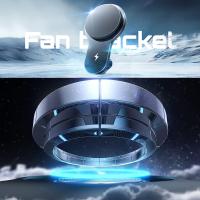China Strong Magnetic Stability Ultra-Thin Fan Cooling Fast Charging Wireless Charging Car Phone Holder One-Handed Operation for sale