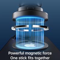 China Small And Thin Magnetic Car Mount Wireless Charger With Hidden Light Off Function For A Neat Look for sale
