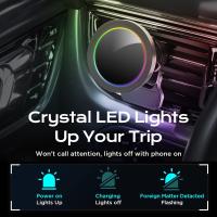 China Aluminium Alloy Base Case Wireless Charging Station For Car Phone Holder With Hidden Light Off Function for sale