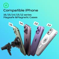China Adjustable RGB Light Effect 15w Wireless Charger For Car Phone Holder With Aluminium Alloy Texture for sale