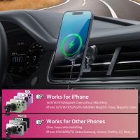China Adjustable RGB Light Effect 15w Wireless Charger For Car Phone Holder With Aluminium Alloy Texture for sale