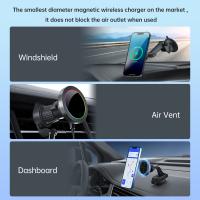 China Aluminium Alloy Texture Car Phone Holder For Iphone 15 Pro Max Charger With RGB Light Effect And Adjustable Minimum for sale