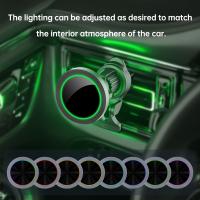 China Aluminium Alloy Texture 15w Wireless Charger For Car Phone Holder With Hidden Light Off Function for sale
