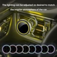 China Wireless Charging Stand For Car Phone Holder Aluminium Alloy Texture RGB Light Effect Adjustable Fast Charging One Hand Operatio for sale
