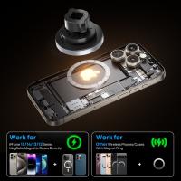 China Aluminium Alloy Texture Wireless Car Phone Holder Magsafe Car Mount RGB Light Effect Fast Charging for sale
