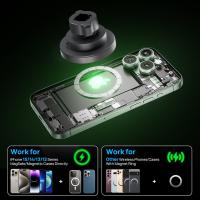 China Aluminium Alloy Texture RGB Light Effect Wireless Car Phone Holder Fast Charging One Hand Operation for sale