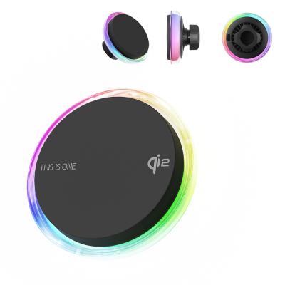 China Blower Design Car Wireless Charger With Crystal Texture And Unique Frosted Lens For Dreamy Effect And Strong Visual Impact for sale