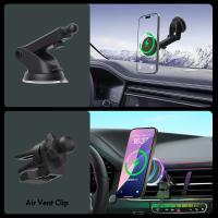 China Customizable Lighting Modes and Cooling Fan Frosted Lens Magnetic Car Wireless Charger for Tech Car Interior for sale
