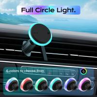 China Customizable Shell Color Car Wireless Charging Stand With Blower Design And Strong Magnetic Suction for sale