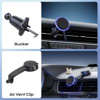 China Customizable Shell Color Car Wireless Charging Stand With Blower Design And Strong Magnetic Suction for sale