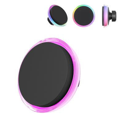 China Crystal Texture Car Wireless Charger With Cooling Fan And Starry Sky Light For Iphone Charger Stand for sale