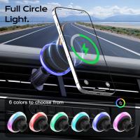 China Crystal Texture Car Wireless Charger With Cooling Fan And Starry Sky Light For Iphone Charger Stand for sale