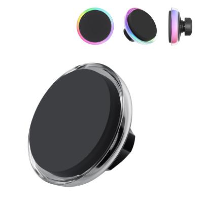 China Super Strong Magnetic Suction Iphone Car Charger With Multiple Lighting Modes And Transparent Design for sale
