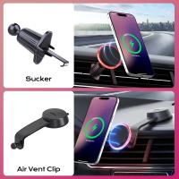 China Super Strong Magnetic Suction Iphone Car Charger With Multiple Lighting Modes And Transparent Design for sale