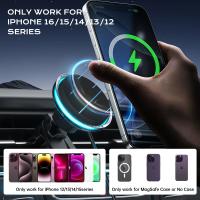 China QI2 Certified Magnetic Car Mount Wireless Charger With Cooling Fan And Starry Sky Light For Automotive for sale