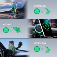 China Customizable Lighting Modes Car Wireless Charger With Strong Magnetic Suction And Dreamy Starry Sky Light for sale
