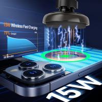 China Customizable Lighting Modes Car Wireless Charger With Strong Magnetic Suction And Dreamy Starry Sky Light for sale