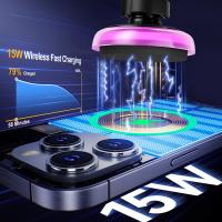 China Crystal Texture Magnetic Car Phone Holder With Frosted Lens And Cooling Fan For Dreamy And Personalized Aesthetics for sale
