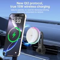 China Crystal Texture Magnetic Car Phone Holder With Frosted Lens And Cooling Fan For Dreamy And Personalized Aesthetics for sale