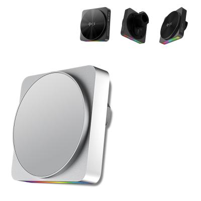 China 15W Fast Wireless Charging Magsafe Car Mount with 9-Color Ambient Light for sale