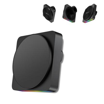 China QI2 Car Magnetic Wireless Charger with 9 Light Colors and Sound Pickup for sale
