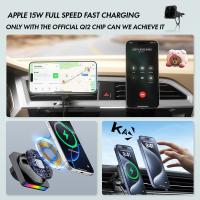 China QI2 Car Magnetic Wireless Charger with 9 Light Colors and Sound Pickup for sale